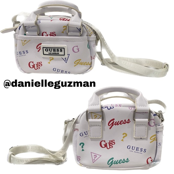 Guess | Bags | Guess Multicolored Logo Mini Satchel Crossbody Bag ...